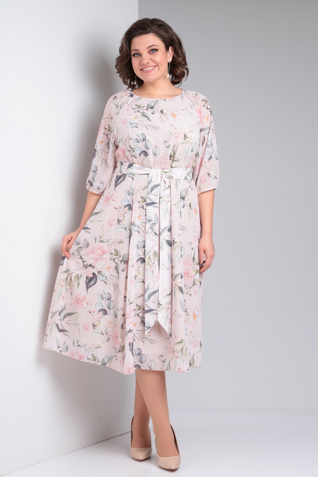 Платье 1-031 бежевый POCHERK купить в интернет магазине Велесмода